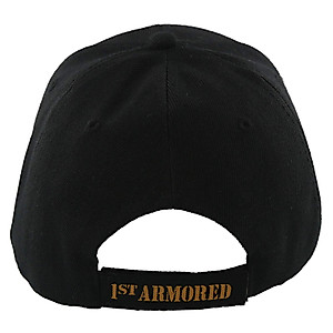1st Armored Division Old Ironsides Baseball Style Embroidered HAT USA Army Cap Black