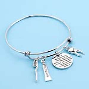 FUSTMW Dentist Bracelet Gifts Dental Hygienist Gift Dentist Assistant Gifts Dental Jewelry for DH Dentist Inspirational Gifts (Dentist Bracelet)