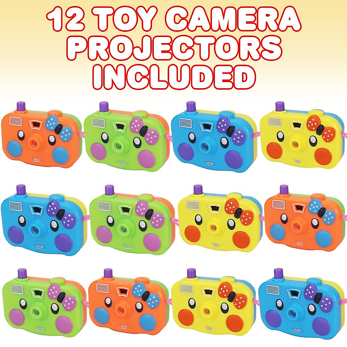 ArtCreativity Kids Camera Toy Set of 12 Viewfinder with Projector - Battery Operated Projector with Wild Animal Slides, Great Safari Party Favors, Zoo Party Supplies, & Wild One Party Favors