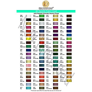 New brothread 80 Spools Polyester Embroidery Machine Thread Kit 500M (550Y) Each Spool - Colors Compatible with Janome and Robison-Anton Colors