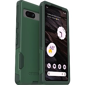 OtterBox Google Pixel 7A Commuter Series Case - TREES COMPANY (Green), slim & tough, pocket-friendly, with port protection