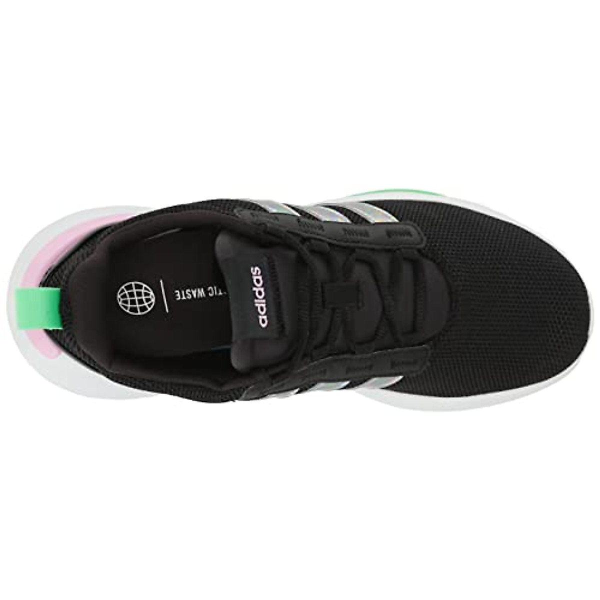 adidas Racer TR21 Running Shoe, Core Black/Core Black/Beam Green, 4 US Unisex Big Kid