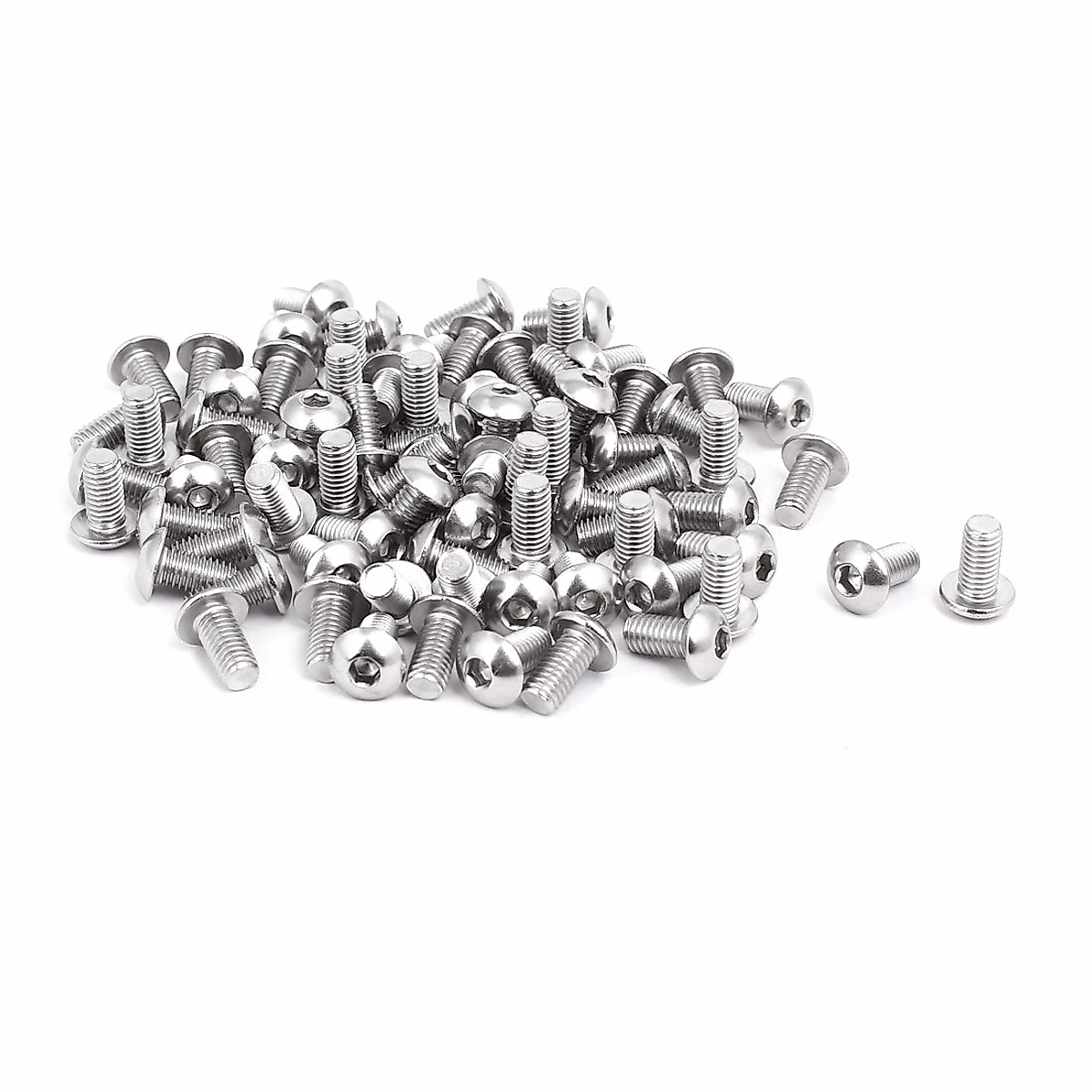 uxcell M5x10mm 304 Stainless Steel Button Head Hex Socket Cap Screws Bolts 80pcs