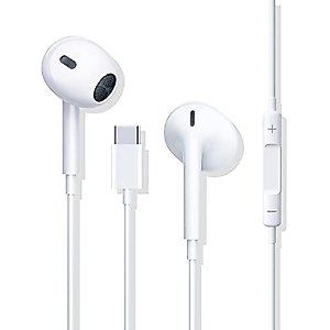 Earphones USB C Headphones, Type C Wired in-Ear Earbuds with Microphone and Volume Control Earbuds, Compatible with Samsung S20/S21,Huawei P20 pro/ P30/P40,Google Pixel 3/4/XL