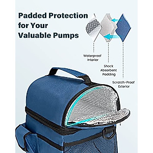 Wearable Breast Pump Bag with Cooler, Compatible with Willow, Elvie, Momcozy Breast Pump, Stylish Insulated Storage Container Case for Hand Free Breast Pump