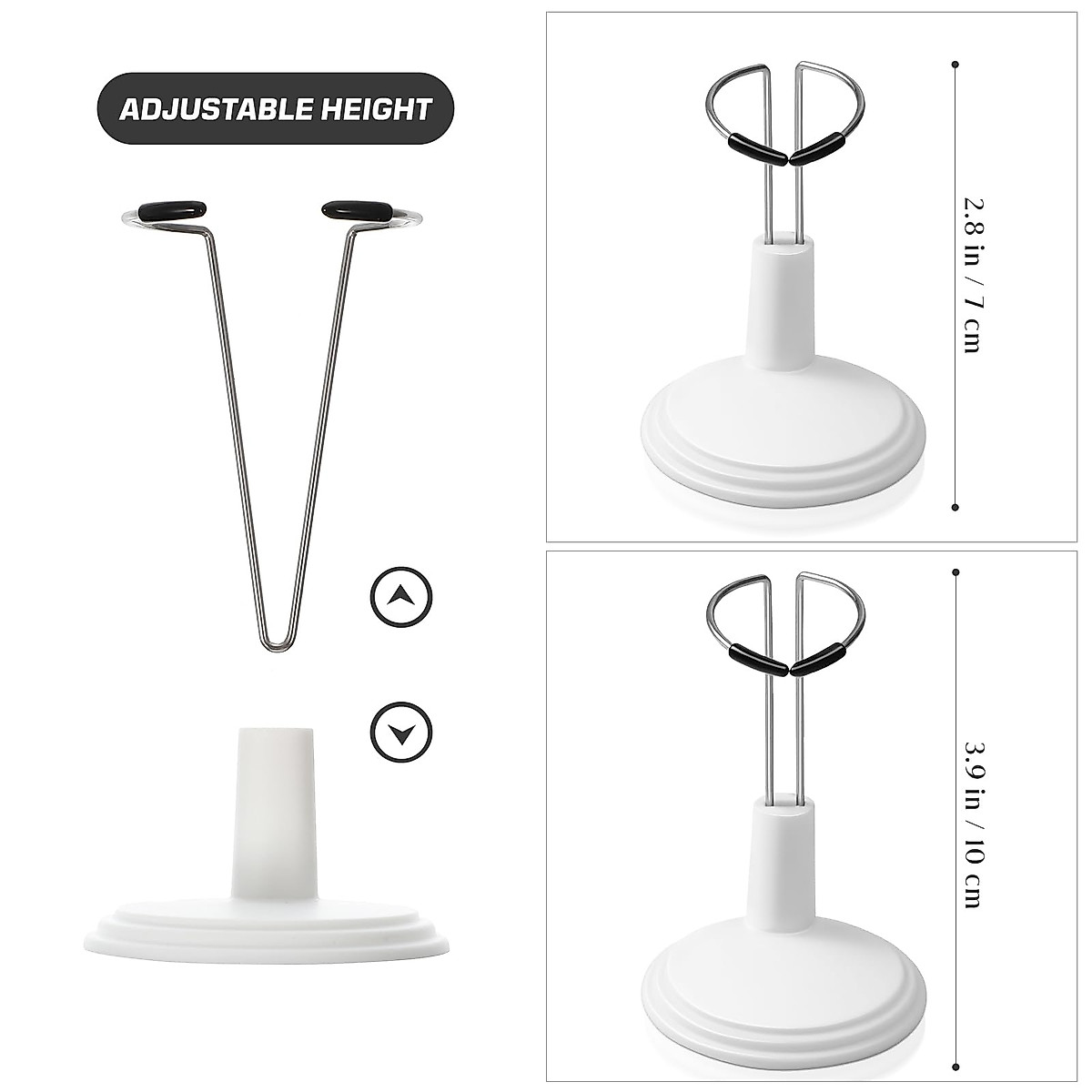 TOYANDONA 4pcs Doll Stand Action Figure Stand Portable Teddy Bear Stand for Mini Dolls