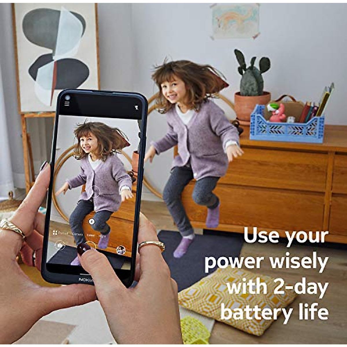 Nokia 5.4 | Android 10 | Unlocked Smartphone | 2-Day Battery | Dual SIM | US Version | 4/128GB | 6.39-Inch Screen | 48MP Quad Camera | Polar Night