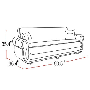 Istikbal Multifunctional Furniture Living Room Set Argos Collection (Zilkade Brown, Sofa)