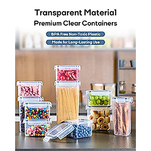 FreshKeeper 14PCS Airtight Food Storage Containers - 2PCS Cereal Containers Storage - Ideal for Cereal, Flour and Sugar Storage