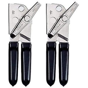 EZ-DUZ-IT Deluxe Can Opener with Black Grips(Pack of 2)