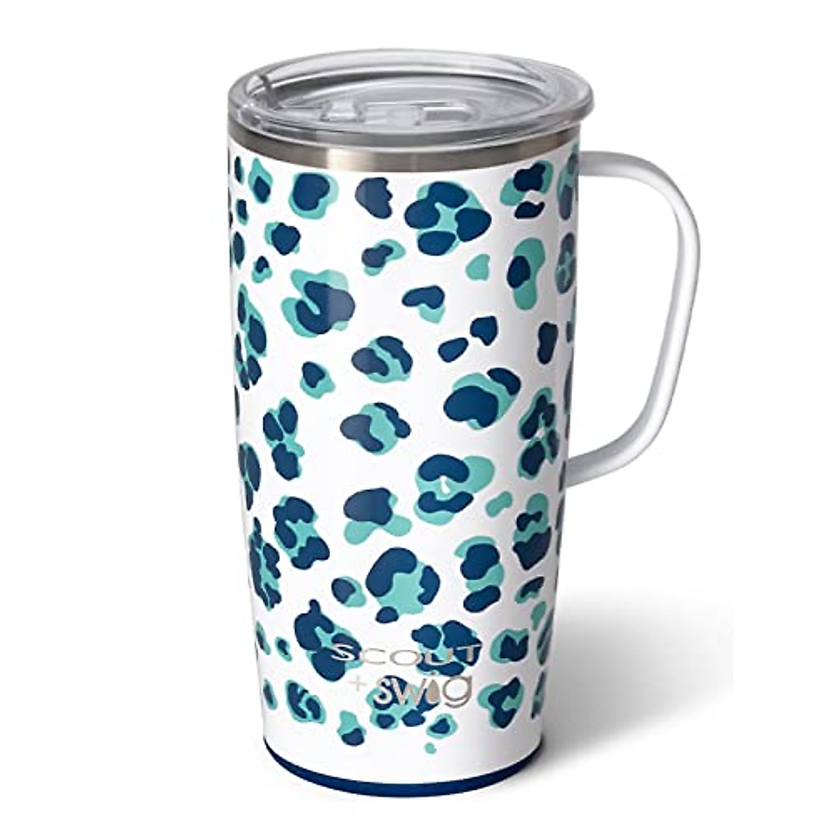 Swig Life + SCOUT 22oz Travel Mug | Insulated Tumbler with Handle and Lid, Cup Holder Friendly, Dishwasher Safe, Stainless Steel, Insulated Coffee Mug with Lid and Handle (Cool Cat)