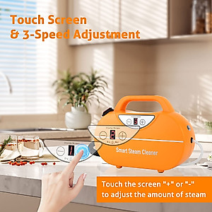 WICHEMI 1800W Steam Cleaner for Cleaning, Handheld Steamer High Pressure Steam Machine + 1800W Multipurpose High-Temp Floor Steam Mop Steam Cleaning Machine for Home Use Car Detailing