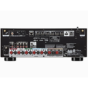 Denon AVR-S970H 8K Ultra HD 7.2 Channel (90Watt X 7) AV Receiver 2022 Model - Built for Gaming, Music Streaming, 3D Audio & Video, Alexa + HEOS, Black (Renewed)