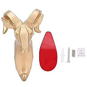 Fdit Resin Wall Hooks Coat Robe Clothes Bath Wall Hooks Animal Shape Coat Hat Keys Hanger(Goat)