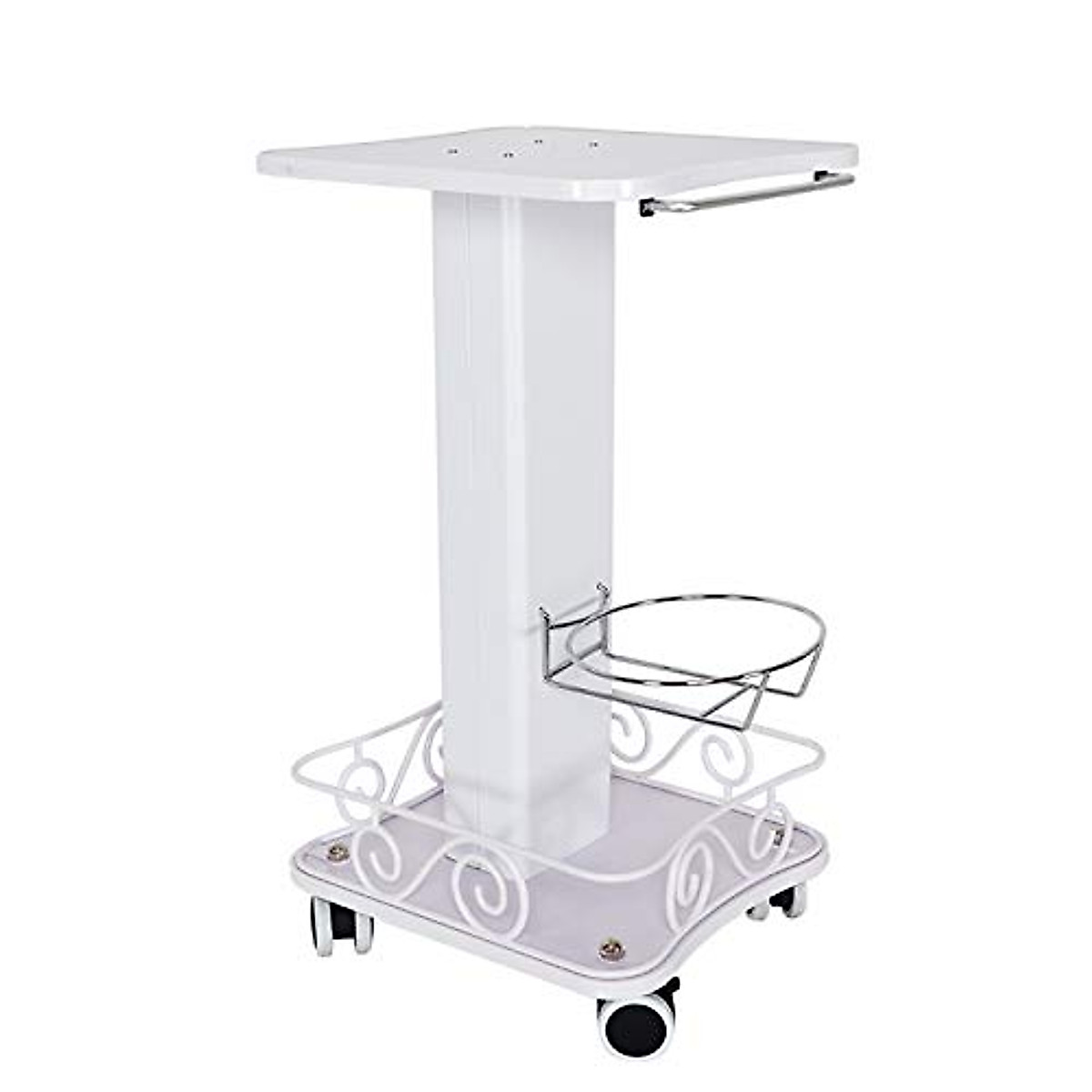 XUANIIIL Aluminum Instrument Tray Salon Rolling Trolley, Hairdressing Tool SPA Beauty Tattoo Metal Equipment Machine Organizer Stand with 4 Wheels Storage Cart
