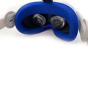 Silicone Cover Eye Pad for Oculu Quet 2 face Cushion Cover Sweatproof Lightproof VR Accessories (Blue)