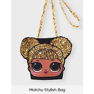 L.O.L. Surprise! Girl Birthday Skirt Set with Cute Bag, Long Sleeve Print Pullover Tee Mesh Tutu Skirts 3 Piece Outfit Set