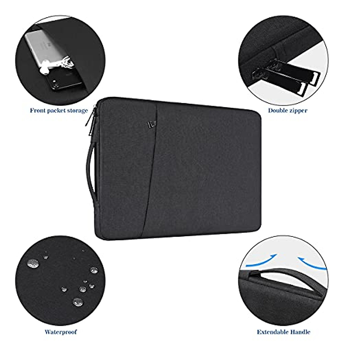 Drawing Tablet Sleeve Waterproof Protective Bag for Wacom Cintiq 16/Cintiq Pro 16 17/Intuos Pro PTH860 PTH860P Large,Huion KAMVAS Pro 16/GAOMON PD1560 PD1561 Graphics Drawing Tablet Case Holder, Black