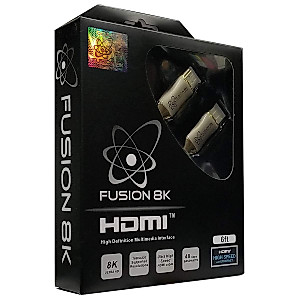 Fusion8K HDMI 2.1 Certified Cable Supports 10K 8K @60Hz and 4K @120Hz Compatible with All TVs, BluRay, Xbox Series X, PS5 (6 Feet)
