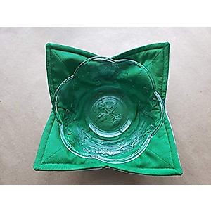 Dinosaur Microwave Bowl Cozy Dino Reversible Microwaveable Potholder Paleontologist Bowl Buddy Children's Kitchen Linens Tyrannosaurus Rex Raptor Kid Gifts Under 10 Handmade Birthday