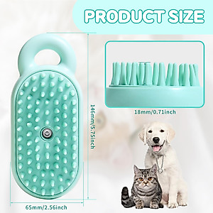 Cat Steam Brush,3 in 1 Steamy Cat Brush,Cat Brush for Shedding, Multifunctional Pet Steam Brush Cat Hair Brush for Removal of Shedding and Tangled Hairs,Water Brush for Cats (Green)