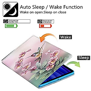 Birdtab for Samsung Galaxy Tab A7 10.4 Case 2020 Multi-Angle Smart Stand Shell Cover Case for Samsung Galaxy Tab A7 10.4 inch Tablet SM-T500/T505/T507 Case,Beautiful Hummingbird