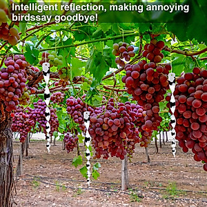 CHANGE MOORE Woodpecker Deterrent Reflective Scare Rods, 6Pcs Bird Scare Devices, Bird Repellent Devices Outdoor to Keep Birds Away from Your House Window Garden