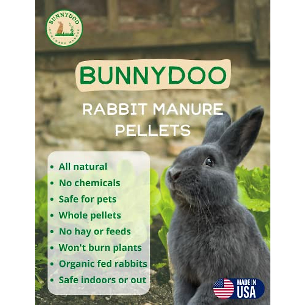 Bunnydoo Select - Rabbit Manure Fertilizer - Organic - 2 Pound Bag