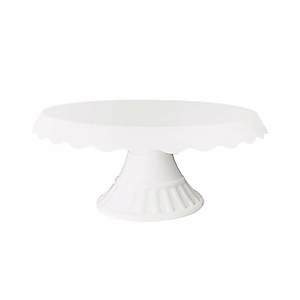 GRUPO MIRANDINHA Acrylic Round Slim Lace Cake Stand Cupcake Stand Candy Stand (White)