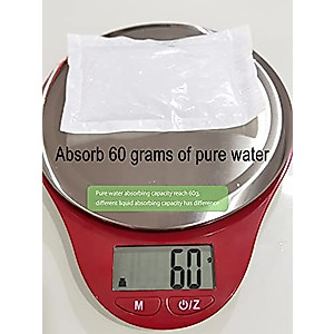 RIKICACA Meat Absorbent Pads 4x7 inch Dri Lock 60 Grams,White Meat Soaker Pads for Vacuum Sealer Bags (80pcs)