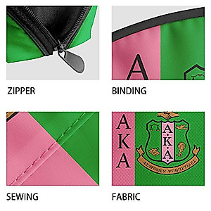 Syifasya Alpha Kappa Alpha 2 Pcs Cosmetic Bags Travel Makeup Bag Portable Clutch Pouch Set Women Handbag with Zipper Shell Toiletry Storage
