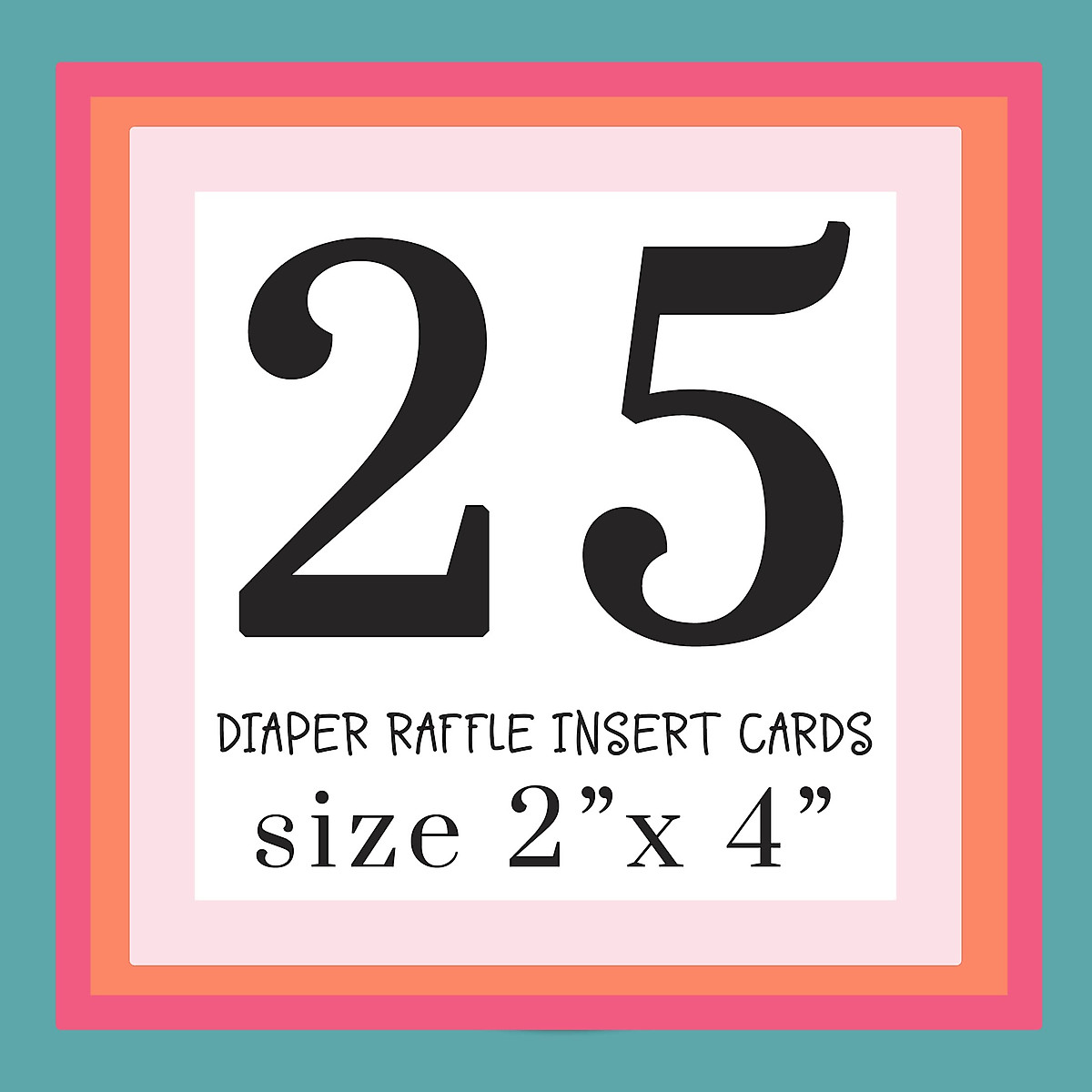 Paper Clever Party Nautical Diaper Raffle Tickets (25 Pack) Boys Baby Shower Games - Invitation Insert - Fill-In Cards for Prize Drawing Activity - Navy and Silver - 2x4 Size Set