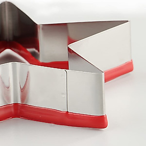 Star Cookie Cutters Set of 3, Stainless Steel Star Shape Cutters for Sandwich Biscuit Fondant Cake Cheese