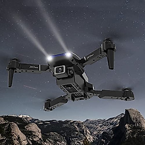 Vounel Drone with 1080P Dual HD Camera - 2023 Upgradded RC Quadcopter for Adults and Kids WiFi FPV RC Drone for Beginners Live Video HD Wide Angle RC Aircraft Trajectory Flight Altitude Hold（Black）