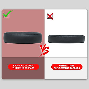 Krone Kalpasmos's Beats Solo 3 Earpads Replacement, Beats Solo 2 Earpad Replacement, Premium Protein Leather Memory Foam with Kits, Superb Comfortable – Black