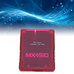 Memory Adapter for PS2, MX4SIO(Memory Expansion for SIO) SIO2SD Memory Adapter Replacement Memory Reader for PS2 Fat Console(Red)