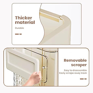 SANQANDON Folding Hanging Trash Can, Kitchen Folding Trash Can, Cabinet/Car/Bedroom/Bathroom Folding Hanging Small Plastic Trash Can (Grey)