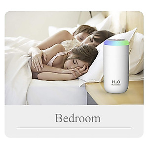 O-Mei Stars 350ml Small Humidifier, Tabletop humidifier, Humidifiers for bedroom, Baby Humidifier, Cool Mist Humidifier Baby, LED Humidifiers with Night Light, USB Humidifier (White)