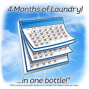 all Liquid Laundry Detergent, Free Clear for Sensitive Skin, Unscented and Hypoallergenic, 2X Concentrated, 110 Loads