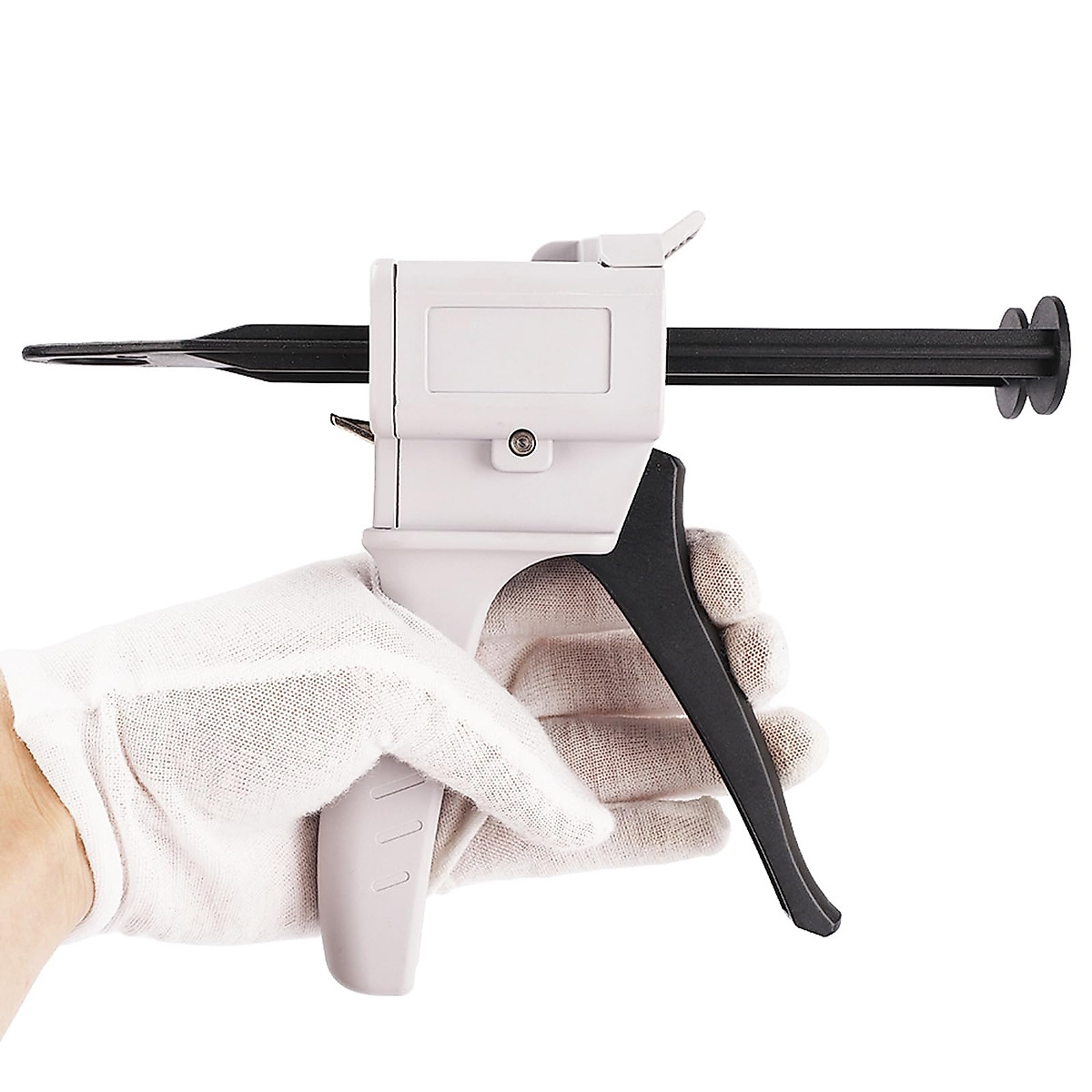 Dispensing gun AB glue gun 50ml two-component glue gun 1:1 epoxy glue gun dispensing gun, suitable for 1:1double cartridges, with 8pcs mixing nozzle