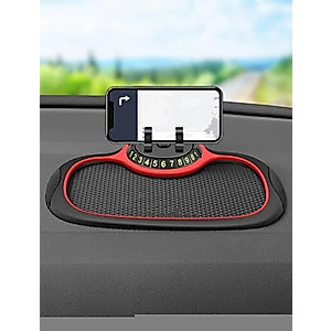 TTEDMO Multifunction Car Anti-Slip Mat Auto Phone Holder,Multi Function Phone Holder for Car (Blue)
