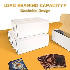 sysdmno Trading Card Storage Box,Sports Card Storage Boxes, 6-Pack Cardboard Card Box for TCG/Magic/Mtg Basketball Cards, Collectible Trading Cards