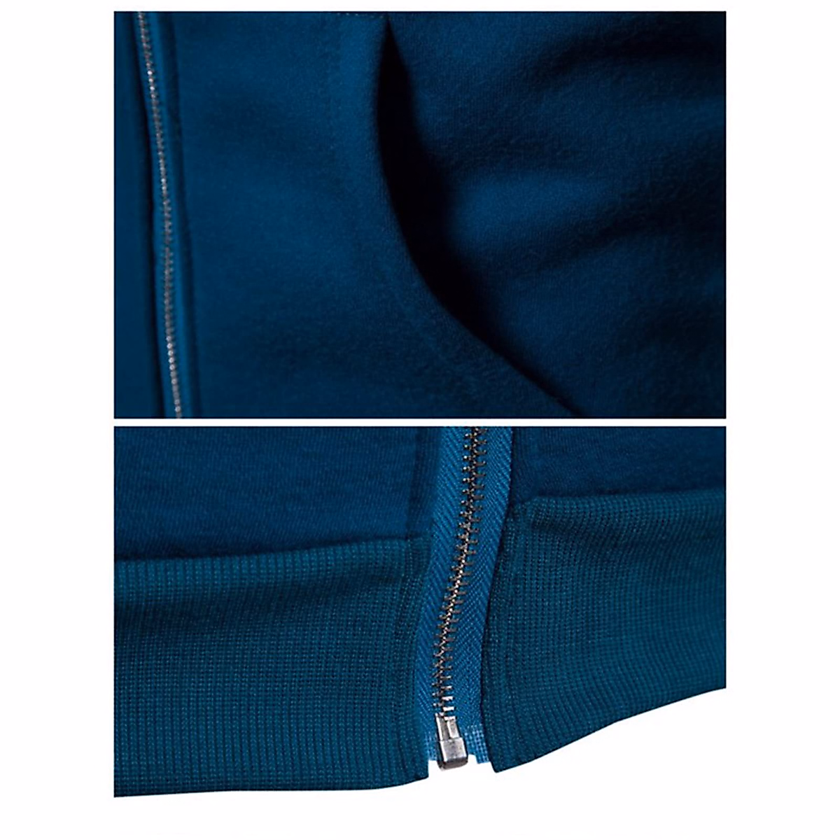 Maiyifu-GJ Men's Diagonal Zipper Hooded Sweatshirts Lightweight Fleece Slim Fit Hoodies Long Sleeve Casual Hip Hop Hoodie (Dark Green,XX-Large)