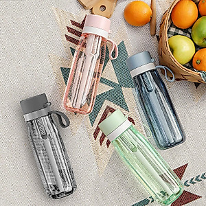 Philips GoZero Everyday Filtered Water Bottle with Philips Everyday Water Filter, BPA-Free Tritan Plastic, Purify Tap Water Into Healthy Drinking Tasting Water, 22 oz, Grey