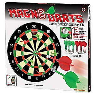 Magnetic Dart Board Game – 12pcs – Best Kids Magnetic Darts Boys Toys Gifts Indoor Outdoor Games for Family and Friends – Safe Dart Game Set for All Ages 5 6 7 8 9 10 11 12 Year Old Kids and Adults