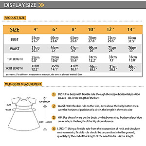 Biyejit Rooster Chicken Print Girl's Short Sleeve Dress 3D Printed Casual Swing Twirl Skirt for Holiday Theme Party 3-14Y