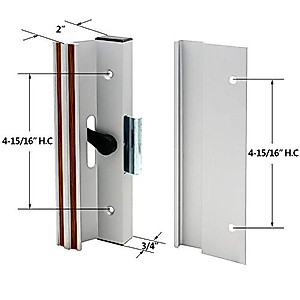 Baomain 1 Set Patio Door Handle C-1005 4-15/16" Hole Centers Surface Mounted, Clamp Style, Aluminum