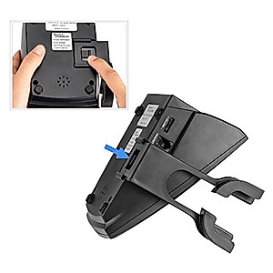 AGPtek® Handsfree Call Center Dialpad Corded Telephone #HA0021 with Monaural Headset Headphones Tone Dial Key Pad & REDIAL- 1 Year Warranty