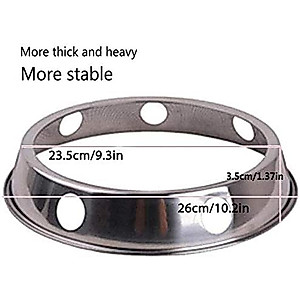 Stainless Steel Wok Ring Wok Rack 7¾-Inch and 9¾-Inch Reversible Size (2)