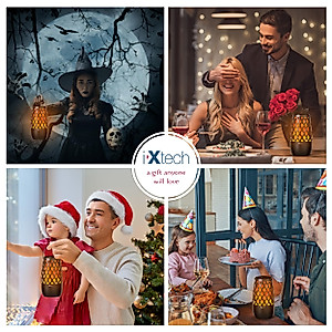 IXTECH Outdoor Bluetooth Speaker Waterproof Wireless with LED Flame Light, Shower Bluetooth Speaker for Camping Patio Home Decor, Gifts for Couples Dads Moms Wall Mount&Hook&Stake.